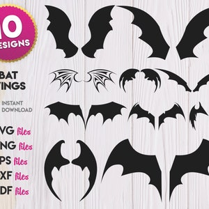 Bat Wings SVG - Etsy