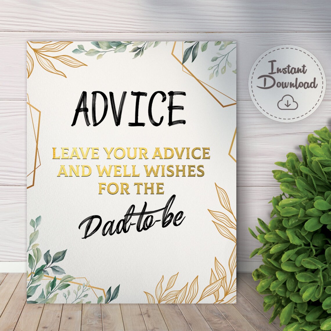Advice and Wishes for the Dad-to-be Printable Sign, Leave Your Sdvice ...
