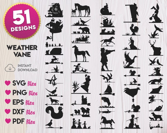 Weather Vane SVG Bundle Weather Vane Silhouette Svg Weather | Etsy