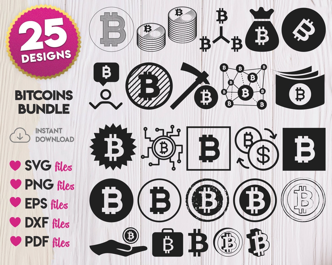 Bitcoins SVG, Bitcoins Silhouette SVG - Etsy
