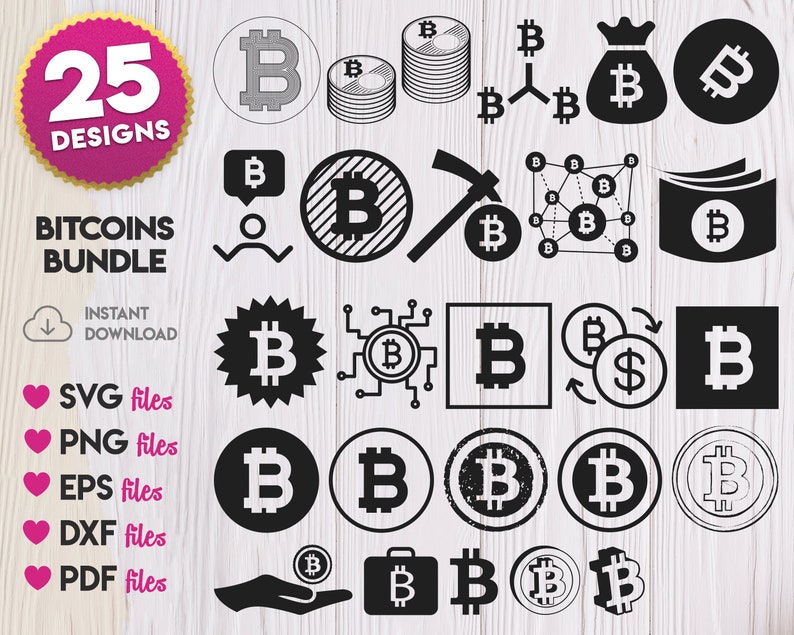 Bitcoins SVG, Bitcoins Silhouette SVG - Etsy