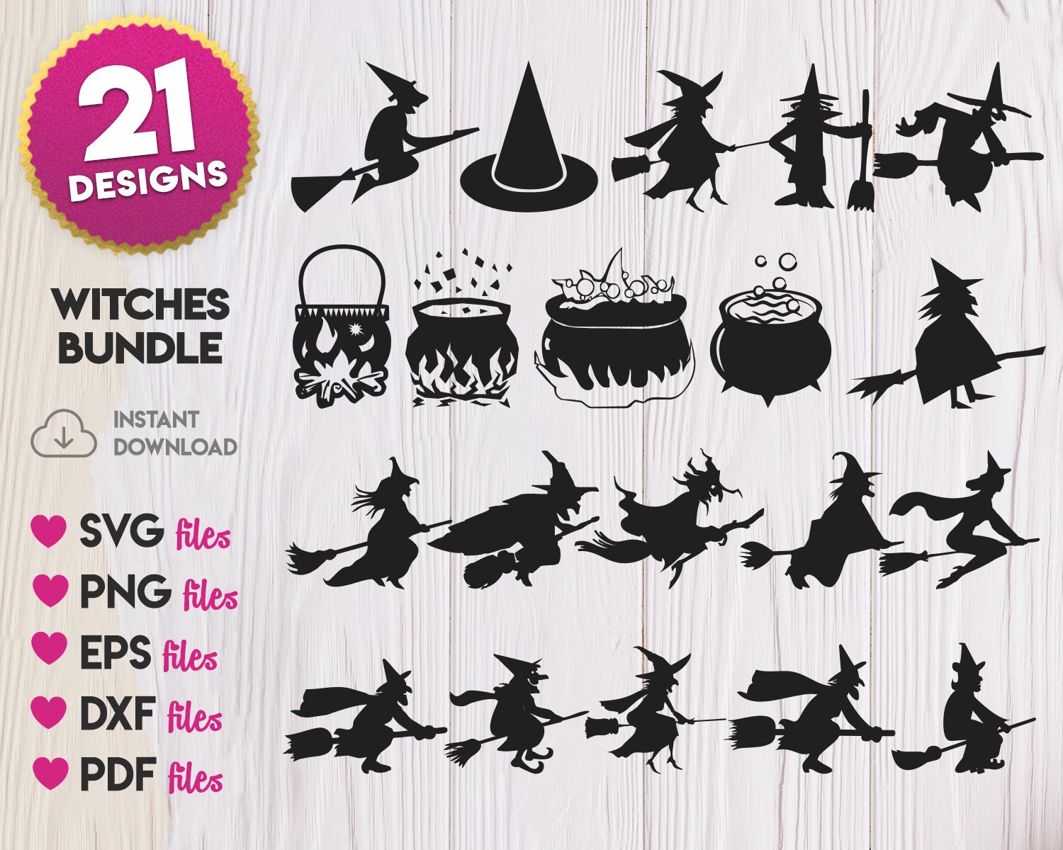 Witches SVG Bundle, Witches Silhouette Svg, Witches Vector, Witches ...