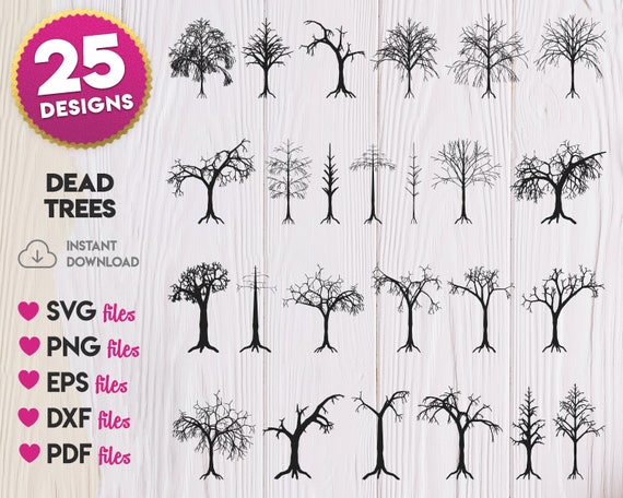 Dead Trees SVG Bundle Dead Tree Silhouette Svg Dead Tree - Etsy