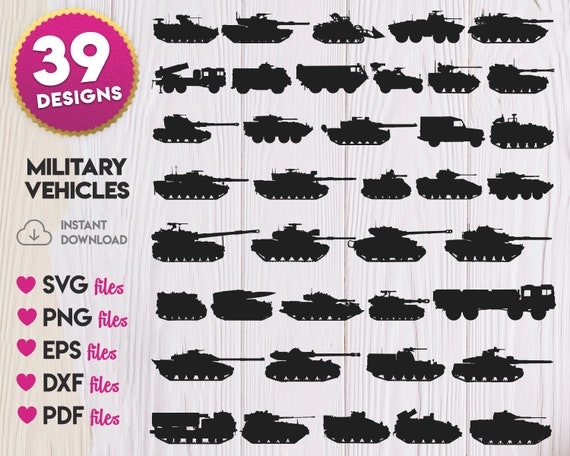 Military Vehicles SVG Bundle Military Vehicle Silhouette Svg | Etsy