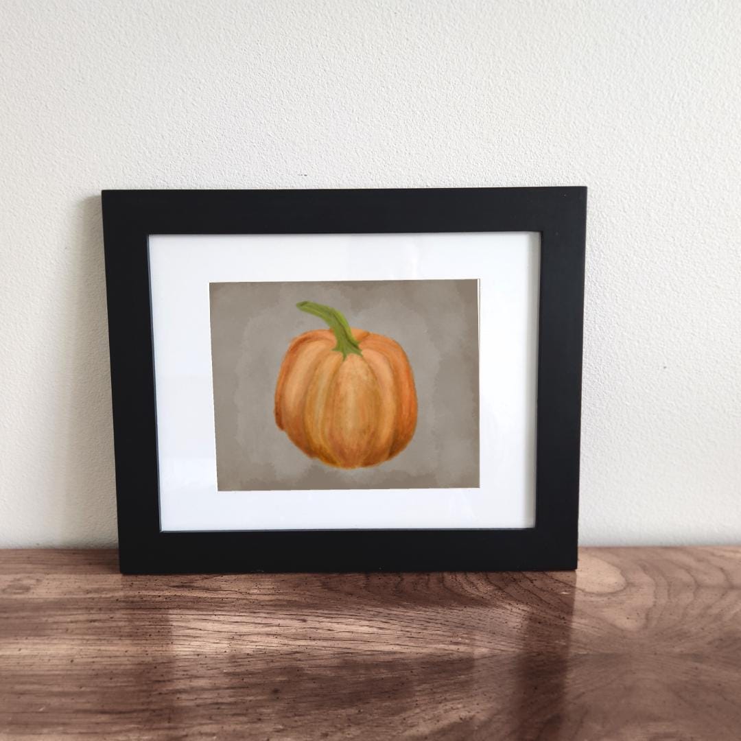 Fall Orange Pumpkin Print - Etsy