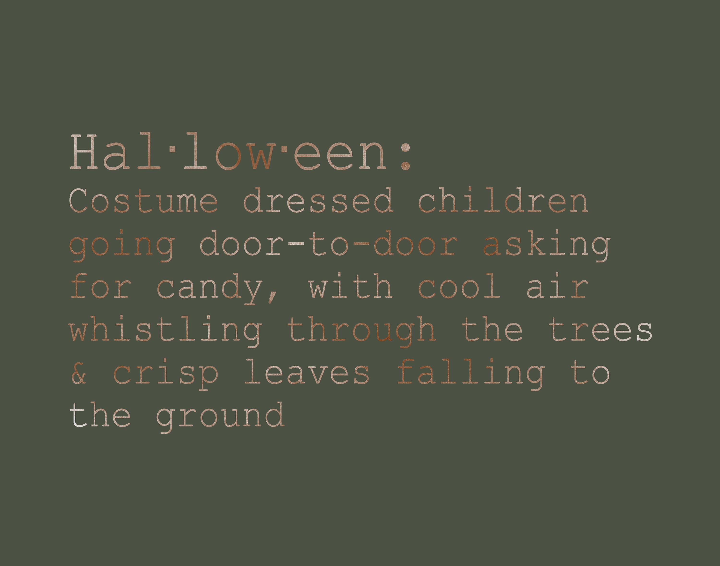 Halloween Definition Print-instant DOWNLOAD - Etsy