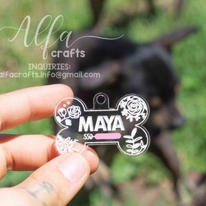 Custom Dog Tags, Acrylic Custom Dog Tags,transparent Acrylic Tag, Dog ...