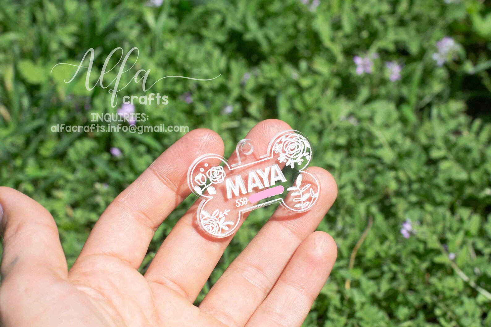 Custom Dog Tags Acrylic Custom Dog Tagstransparent Acrylic | Etsy