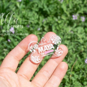 Custom Dog Tags, Acrylic Custom Dog Tags,transparent Acrylic Tag, Dog ...