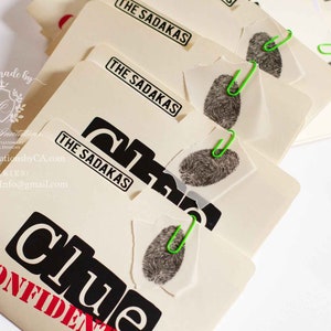 Clue Invitation, Handmade Invitation, Mystery Theme Invitation ...