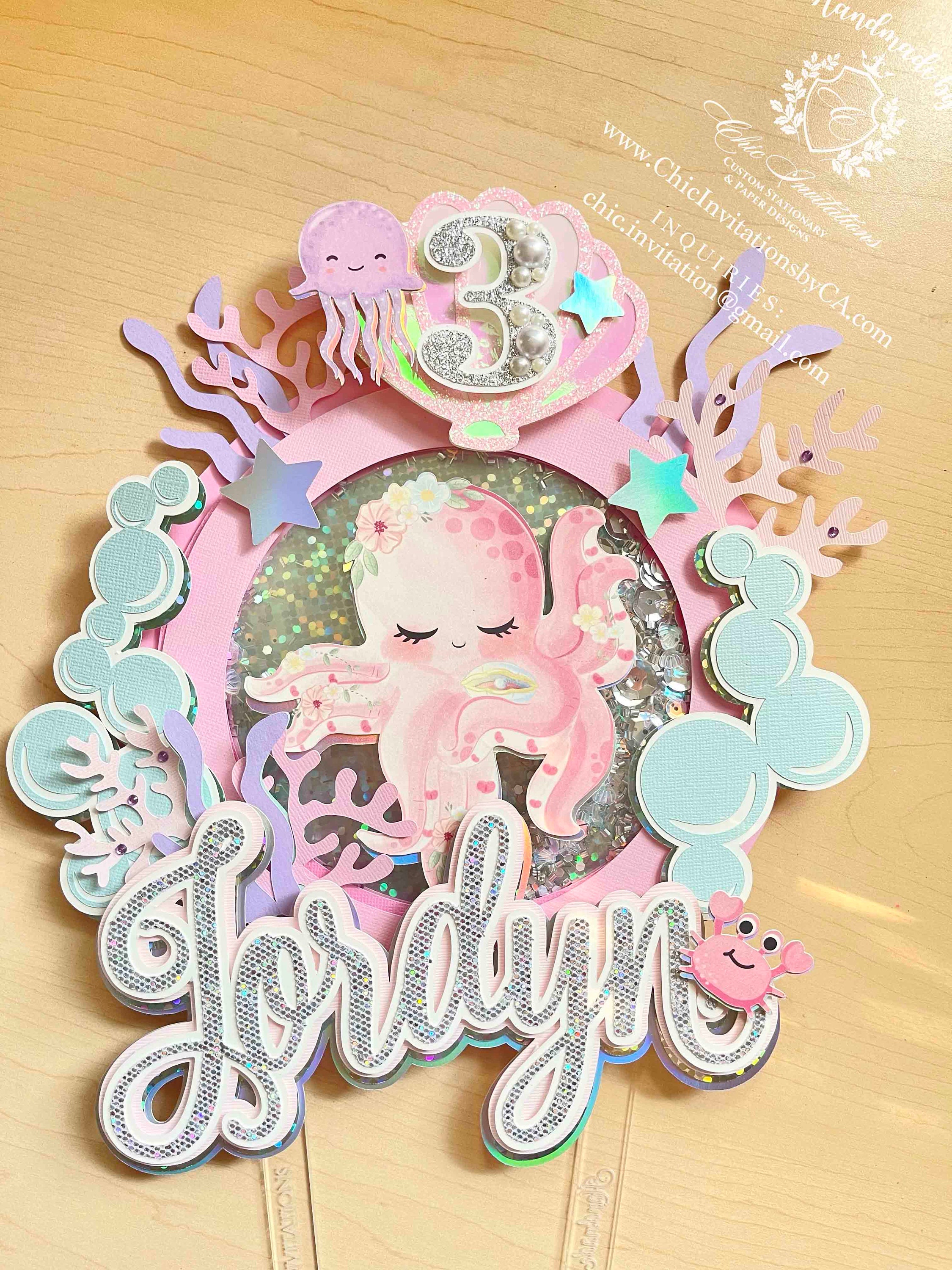 Cake Topper, Under the Sea Cake Topper, Handmade Decor, Party Decor ...