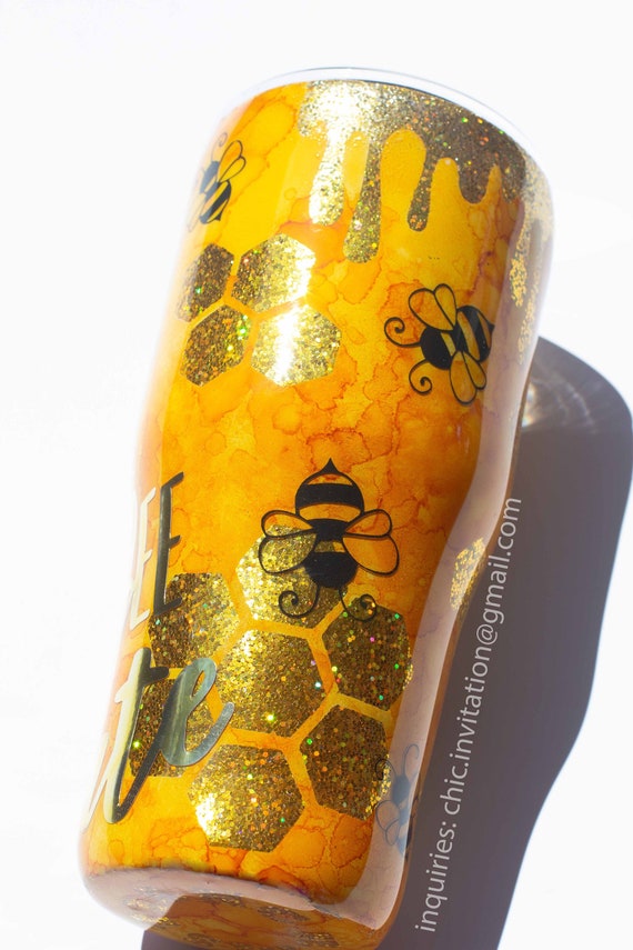 Bee Tumbler Handmade Tumbler Honey Bee Tumbler Dog Gift - Etsy