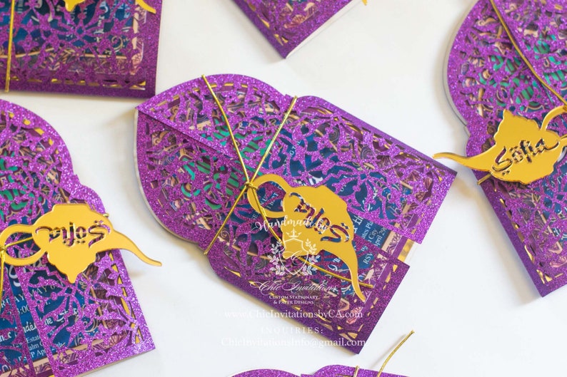 Arabian Invitation, Arabian Laser Cut Invitation, Arabian Nights ...