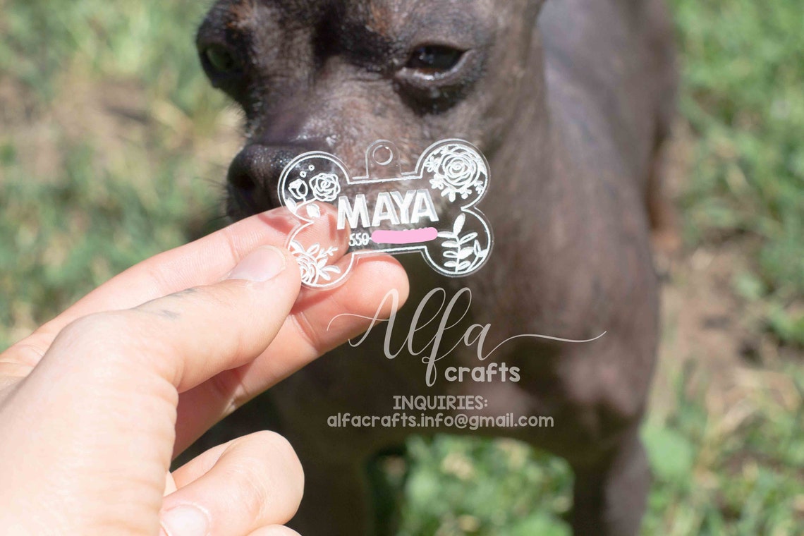 Custom Dog Tags, Acrylic Custom Dog Tags,transparent Acrylic Tag, Dog ...