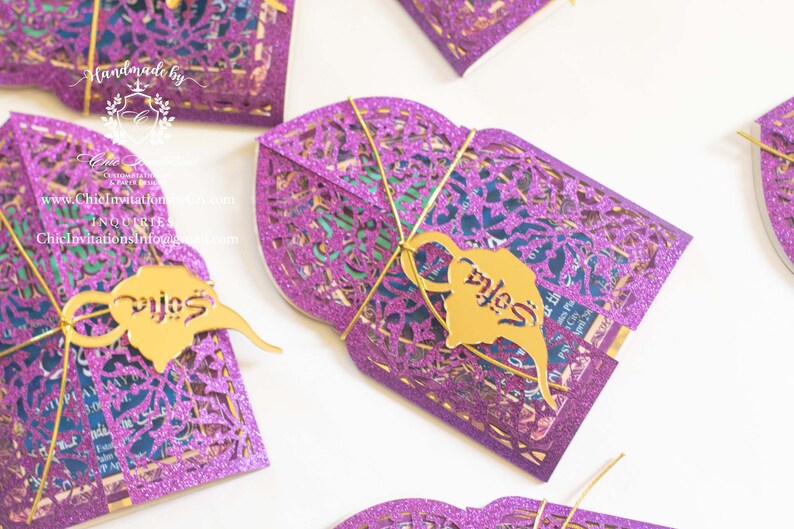 Arabian Invitation, Arabian Laser Cut Invitation, Arabian Nights ...