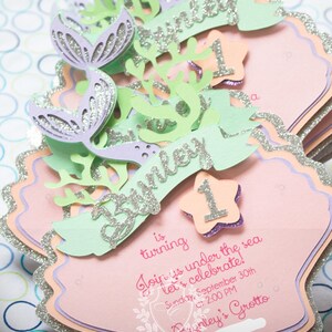 Mermaid Invitation, Shell Invitation, Handmade Invitation, Shell 3d ...