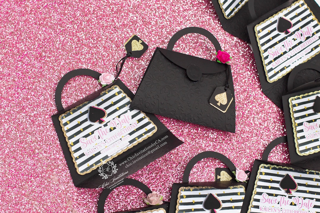Purse Invitation, Handmade Purse, Quinceanera Invitation, Sweet Sixteen ...