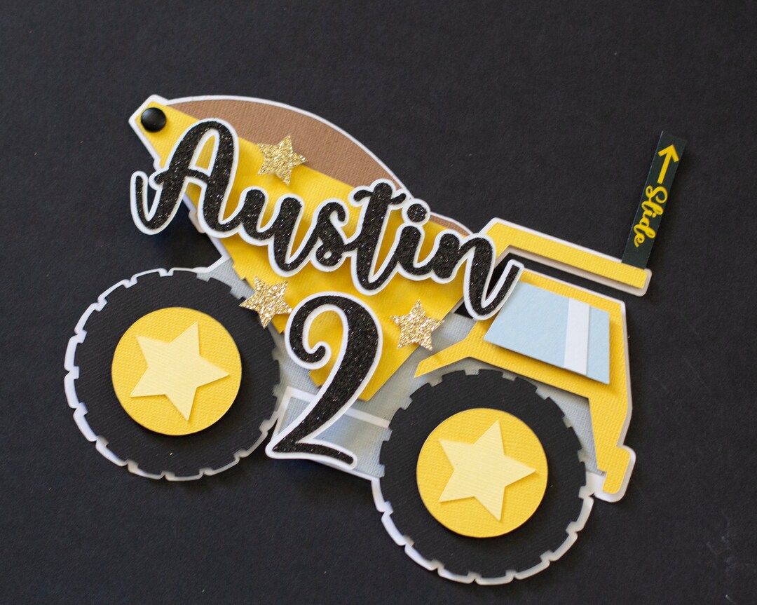 Truck Invitations, Construction Truck Theme Invite, Handmade Invites ...