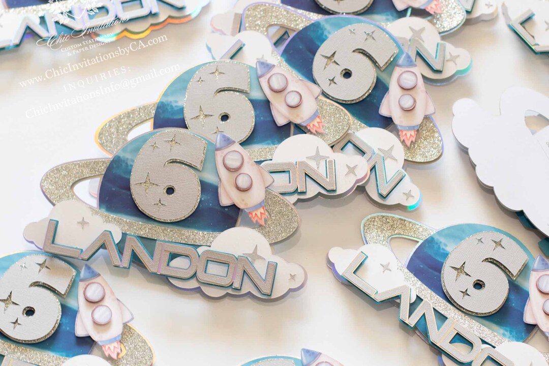 Handmade Space Invitation, Planet Invitation, 3d Cards, Personalized ...