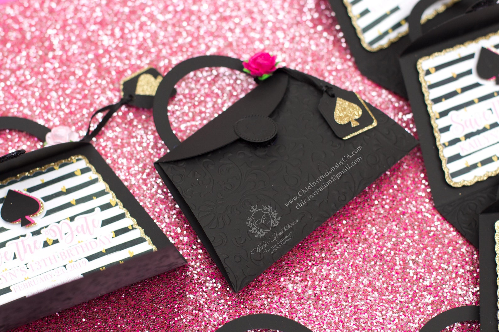 Purse Invitation Handmade Purse Quinceanera Invitation - Etsy