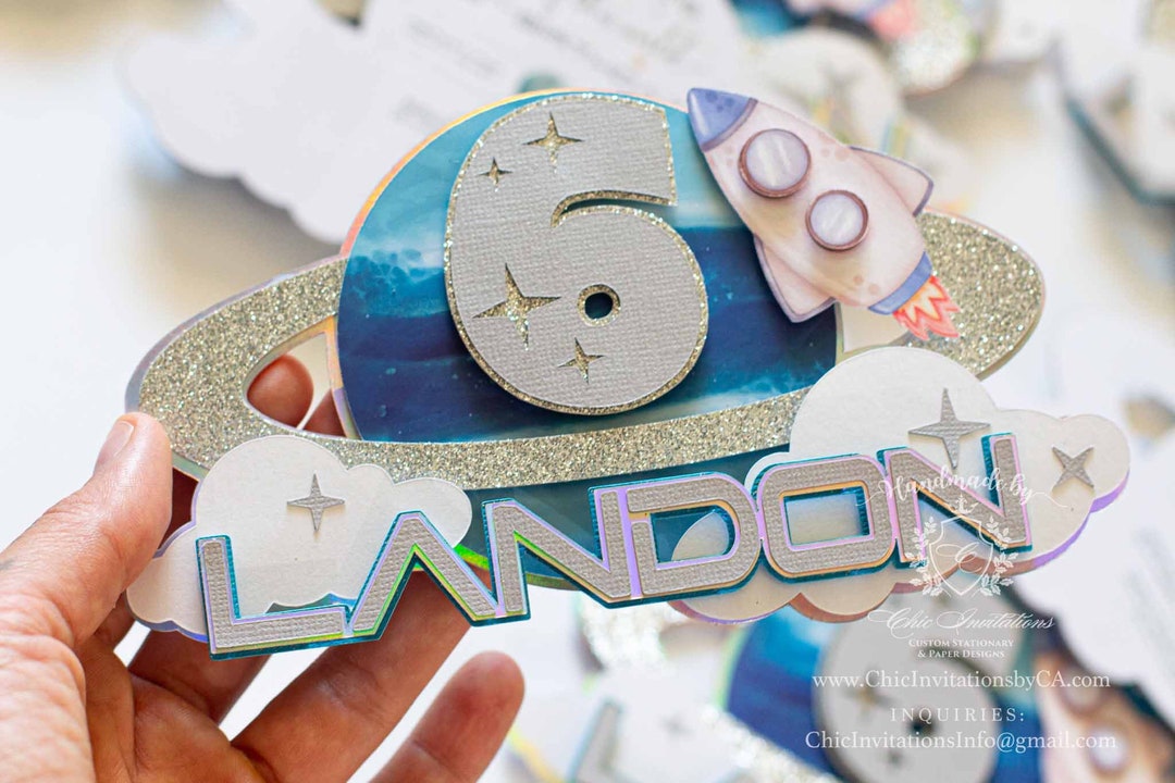 Handmade Space Invitation, Planet Invitation, 3d Cards, Personalized ...