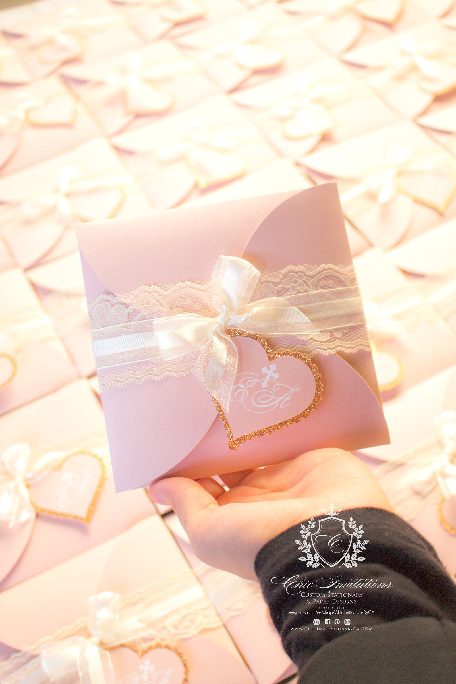 Quinceanera Handmade Invitation Vintage Chic Invitation | Etsy