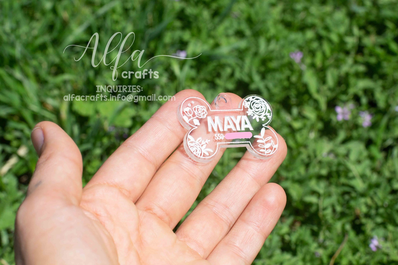 Custom Dog Tags Acrylic Custom Dog Tagstransparent Acrylic | Etsy