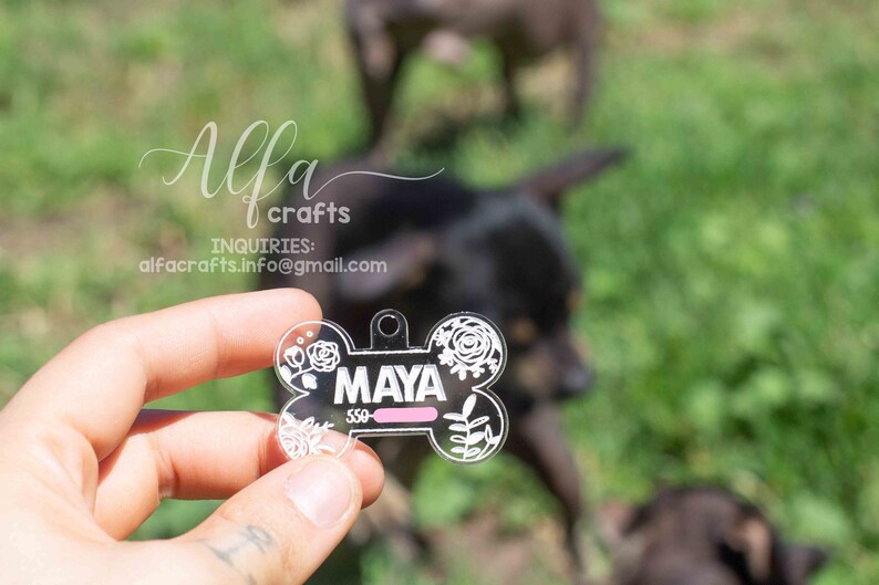 Custom Dog Tags, Acrylic Custom Dog Tags,transparent Acrylic Tag, Dog ...