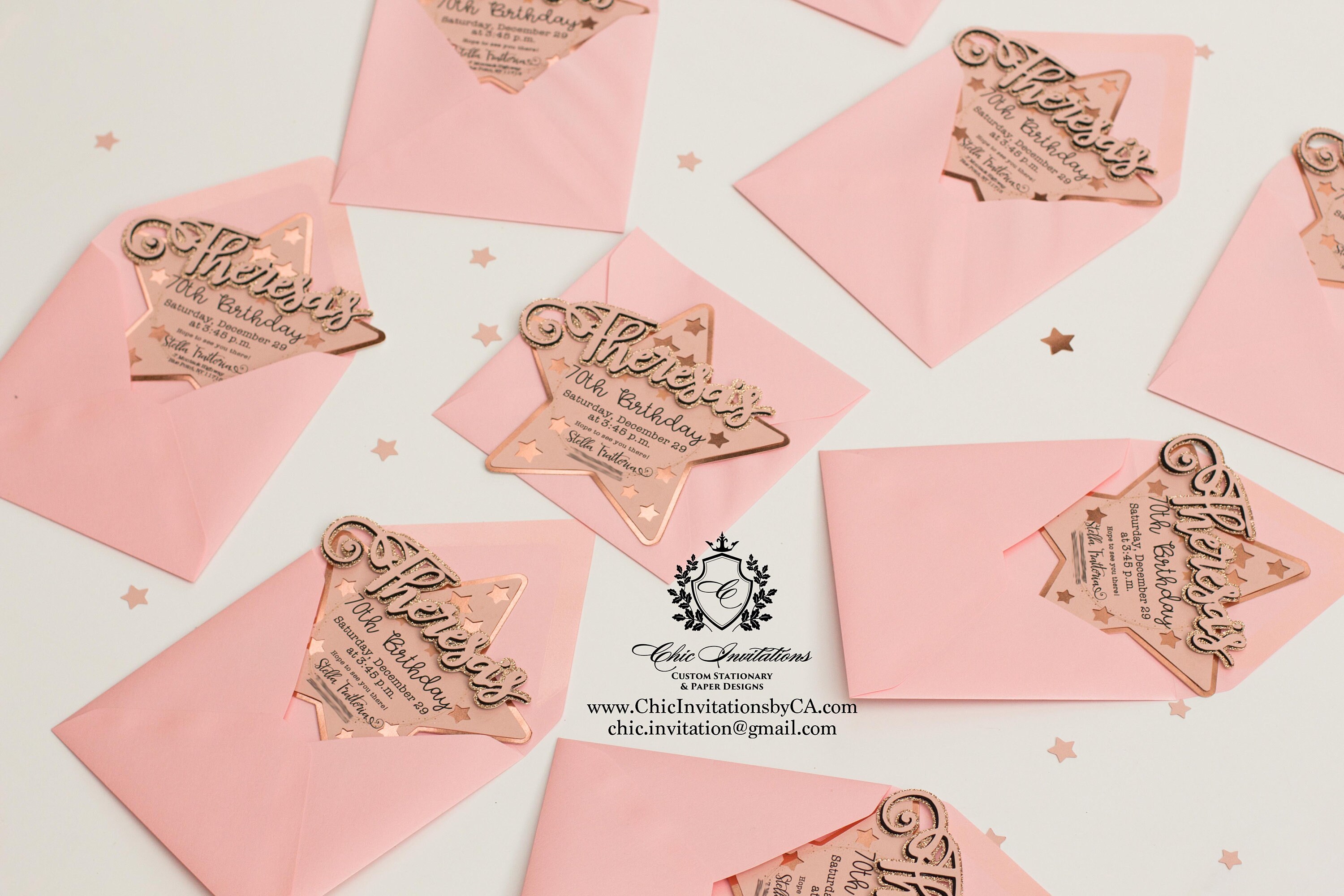 Star Invitation Handmade Invitation Birthday Handmade - Etsy