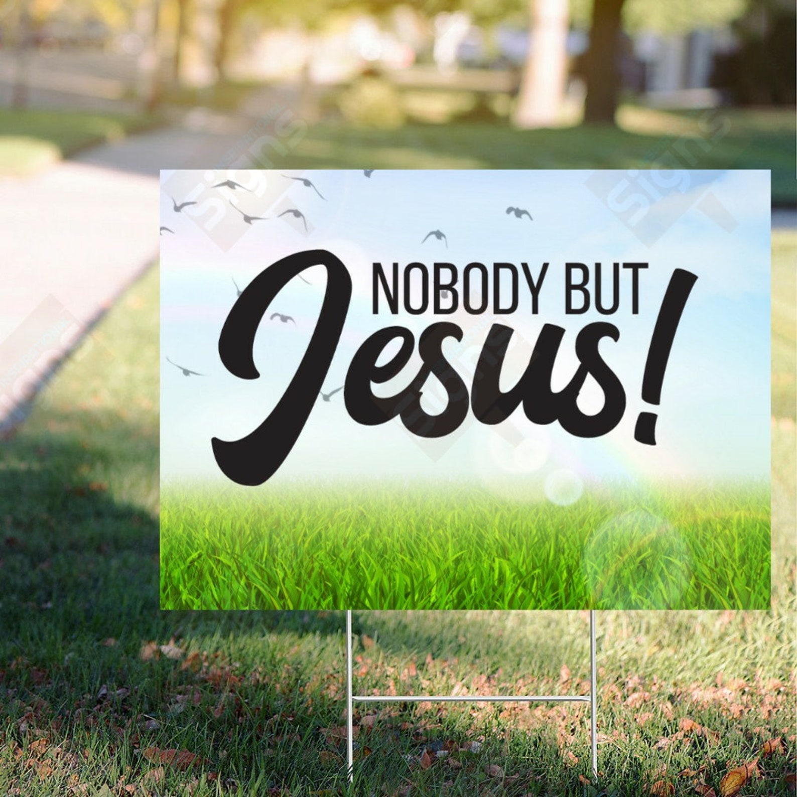 Jesus Signnobody but Jesusjesus Yard Sign Christian Yard Sign Christian ...