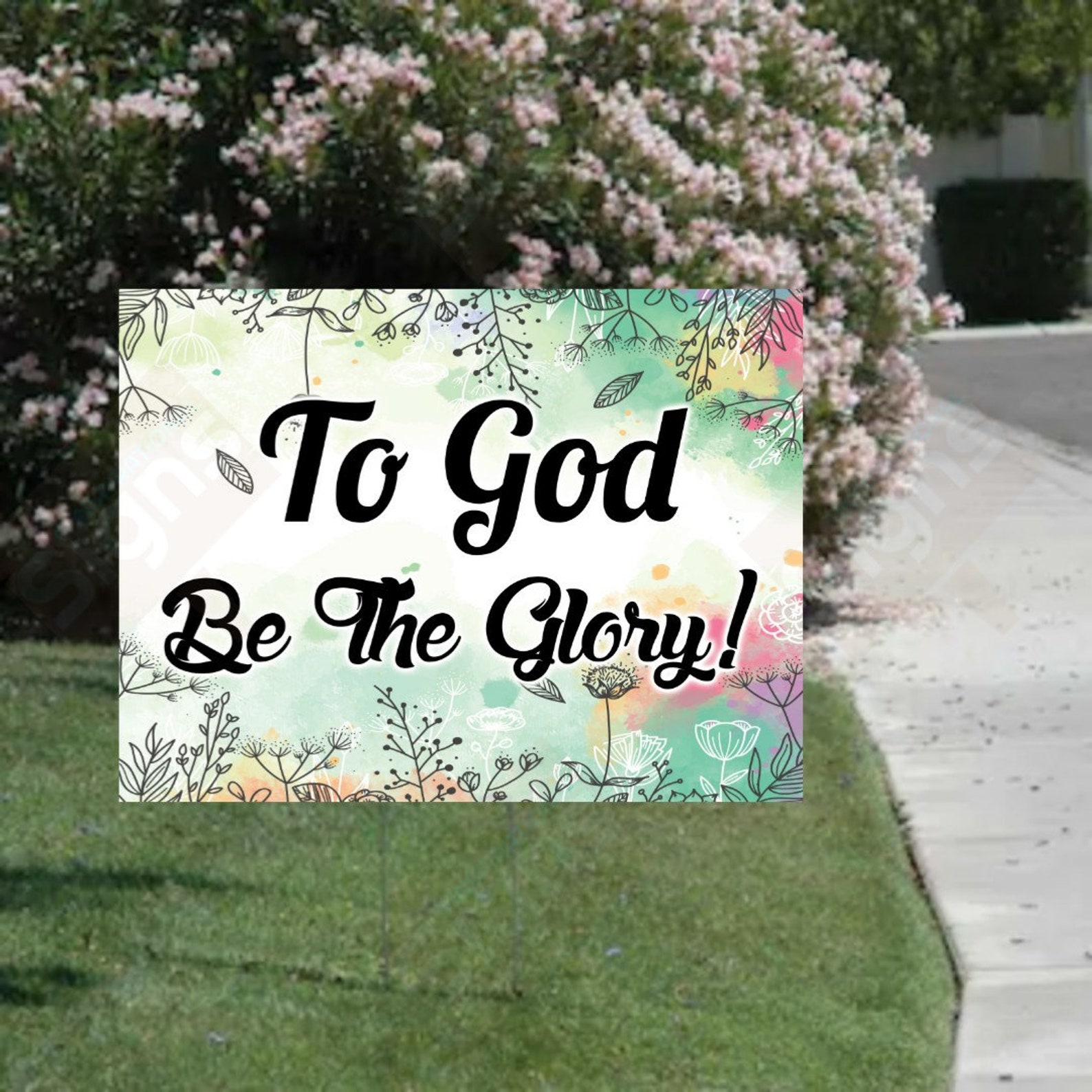 To God Be the Gloryinspirational Signs Yard Signsyard Decor Garden ...