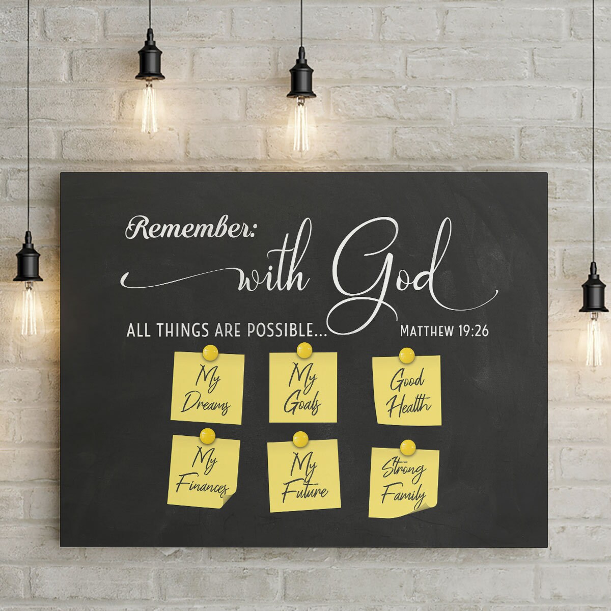 Christian Wall Art Motivational Wall Art Scripture Wall Decor Office ...