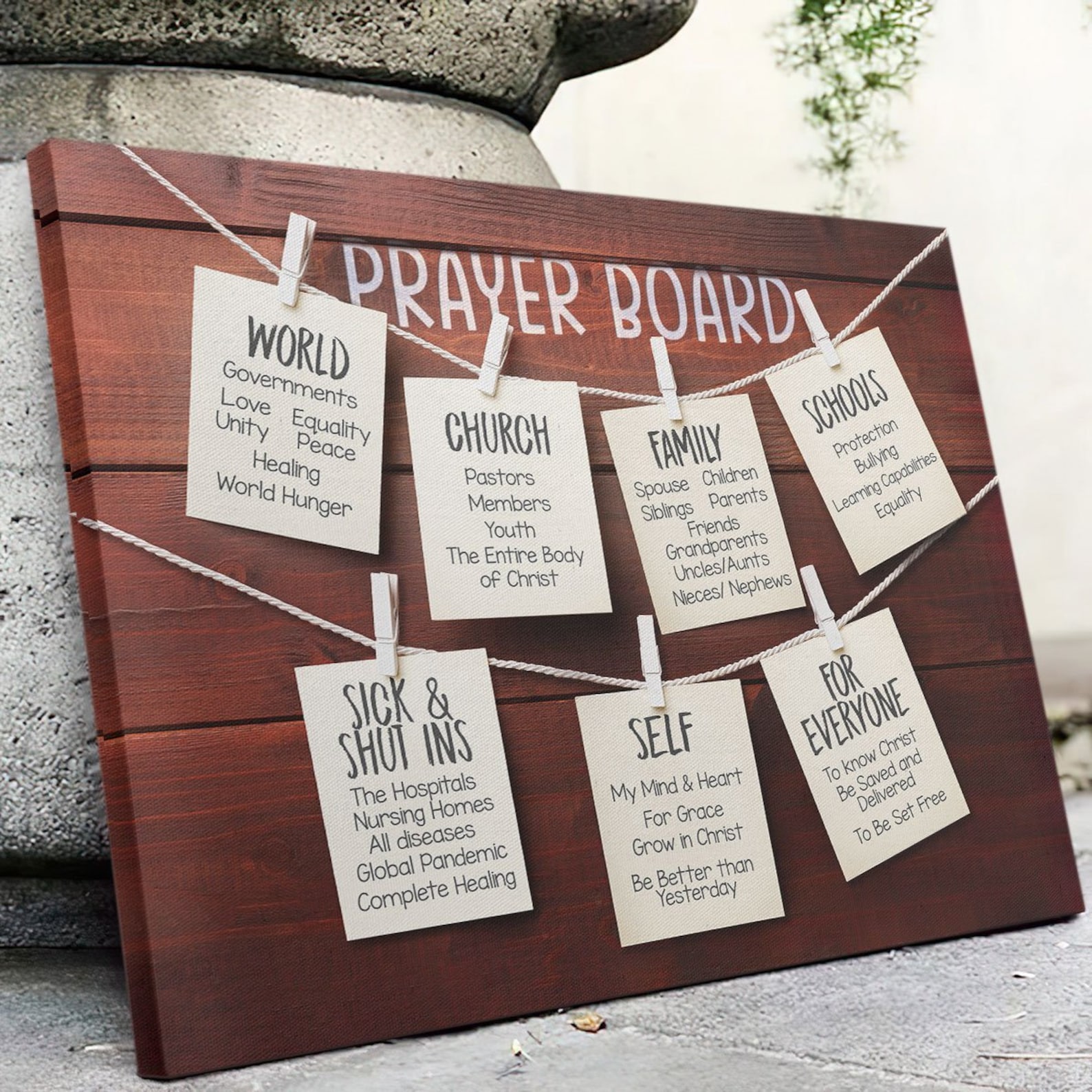 Prayer Board Inspirational Wall Art Christian Wall Art - Etsy