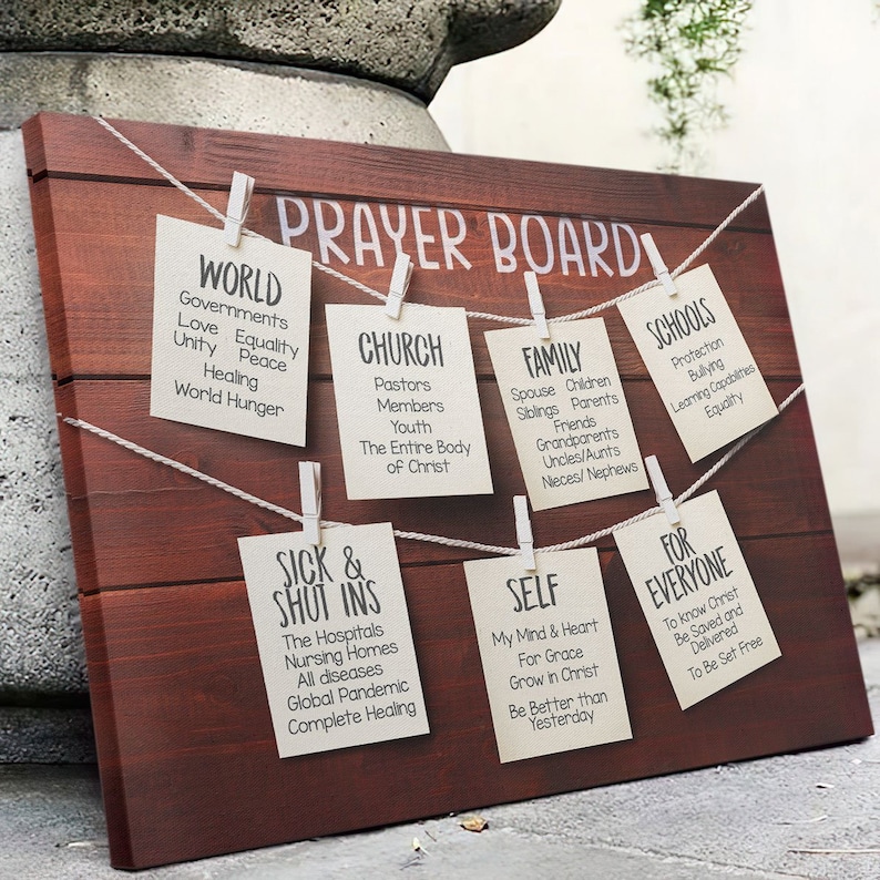 Prayer Board Inspirational Wall Art Christian Wall Art - Etsy