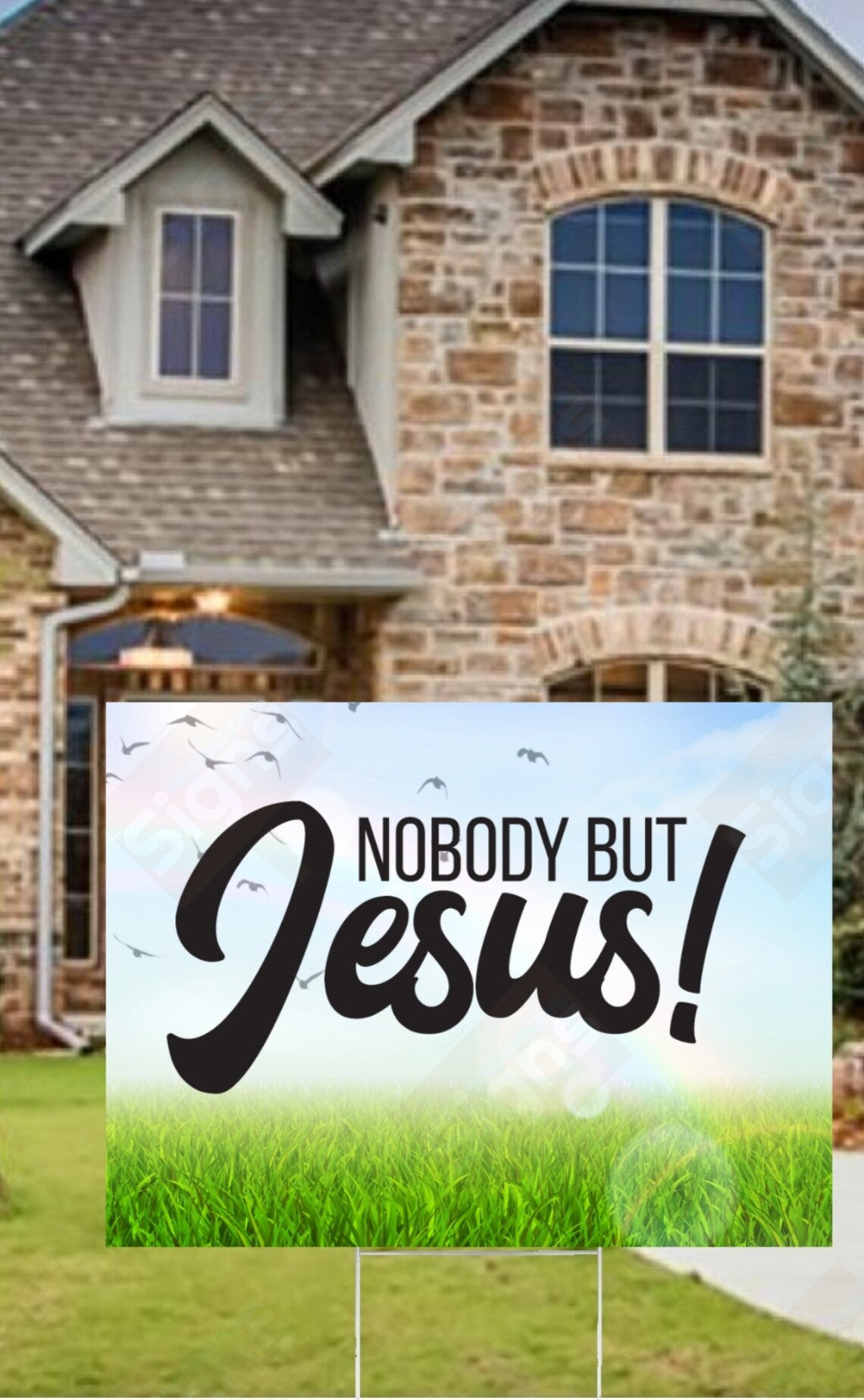 Jesus Signnobody but Jesusjesus Yard Sign Christian Yard Sign Christian ...