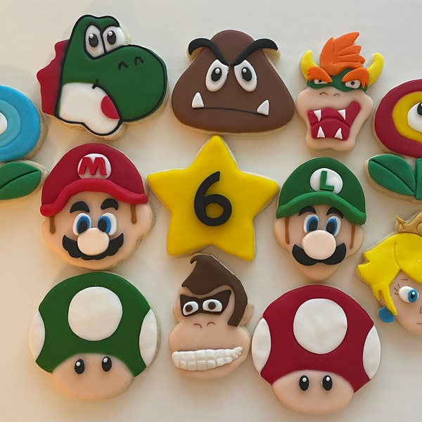 Super Mario Sugar Cookies - Etsy