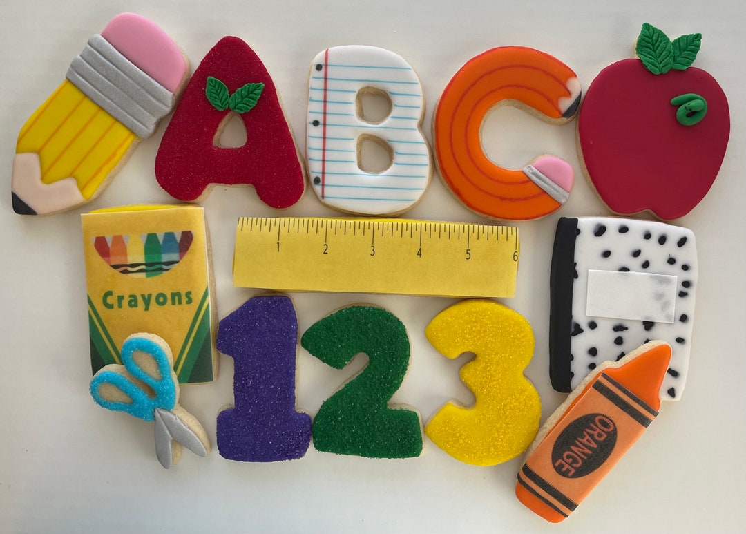 Back to School Cookies Assorted 1dozen - Etsy