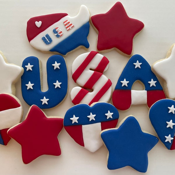 4th of July Cookies - Etsy