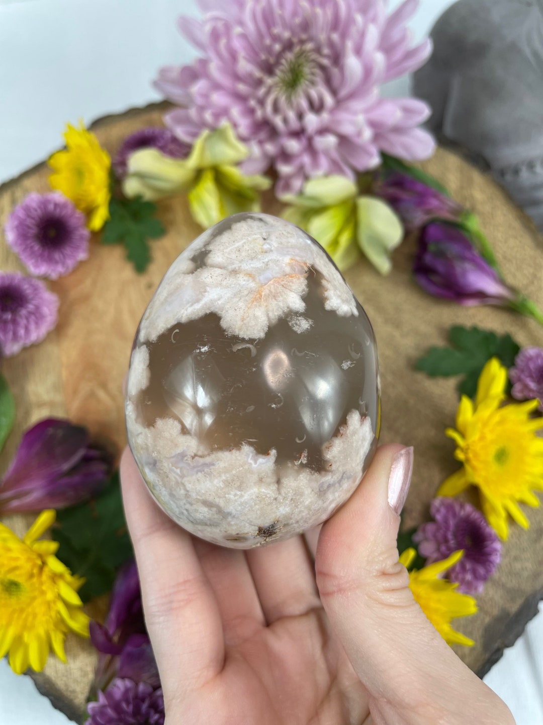 Flower Agate Eggy - Etsy