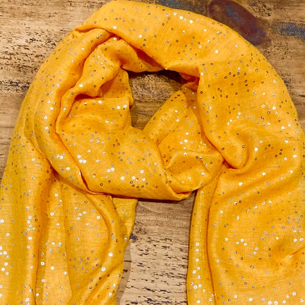 Silver Sequin Scarf - Etsy