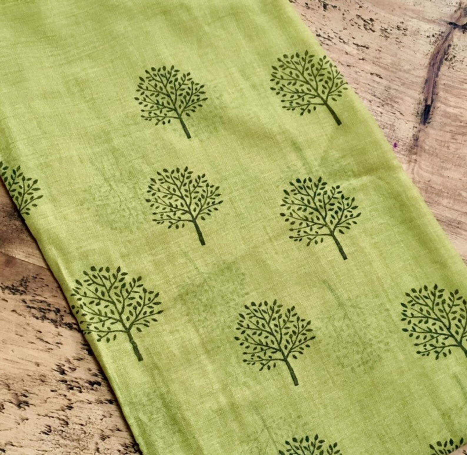 Soft Mulberry Tree Scarf Pistachio Green & Navy | Etsy UK