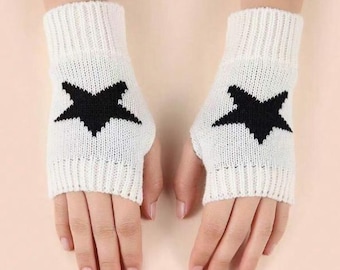 Star Fingerless Gloves - Etsy