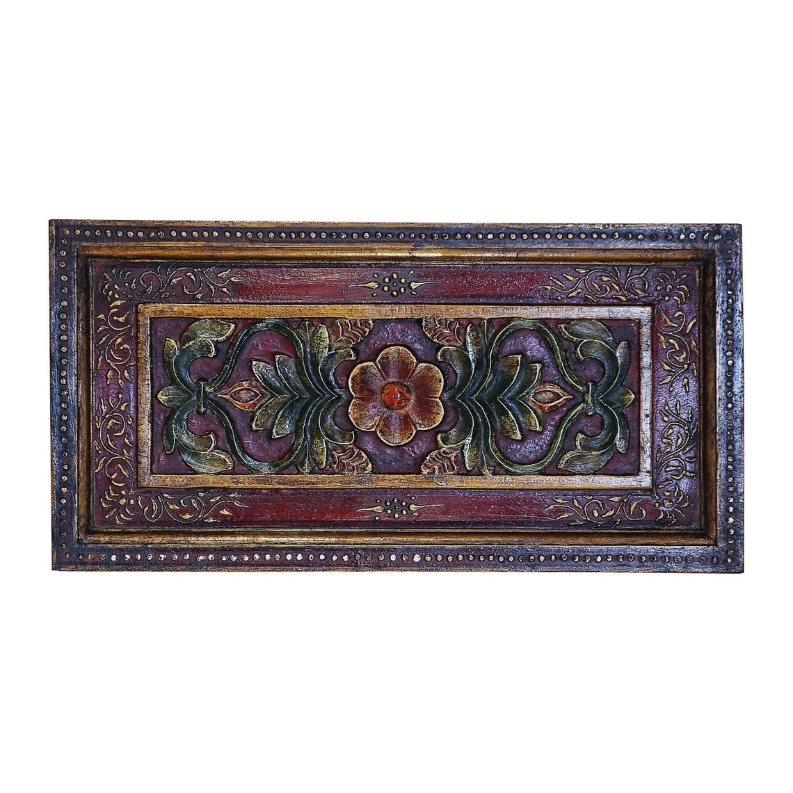Spanish Style Floral Carved Solid Wood Wall Panel Wall Decor - Etsy