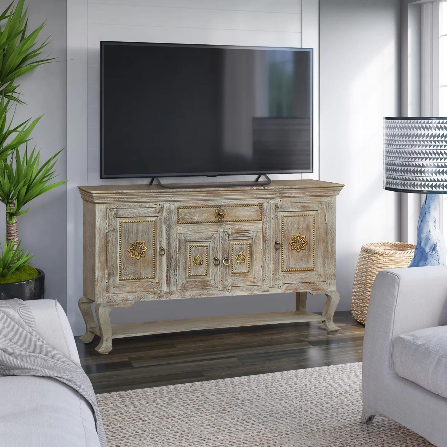 Distressed Media Console