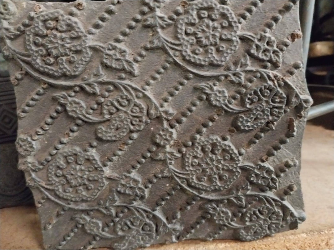 Vintage Carved Wooden Fabric Printing Block | Antique Wooden Decorative ...