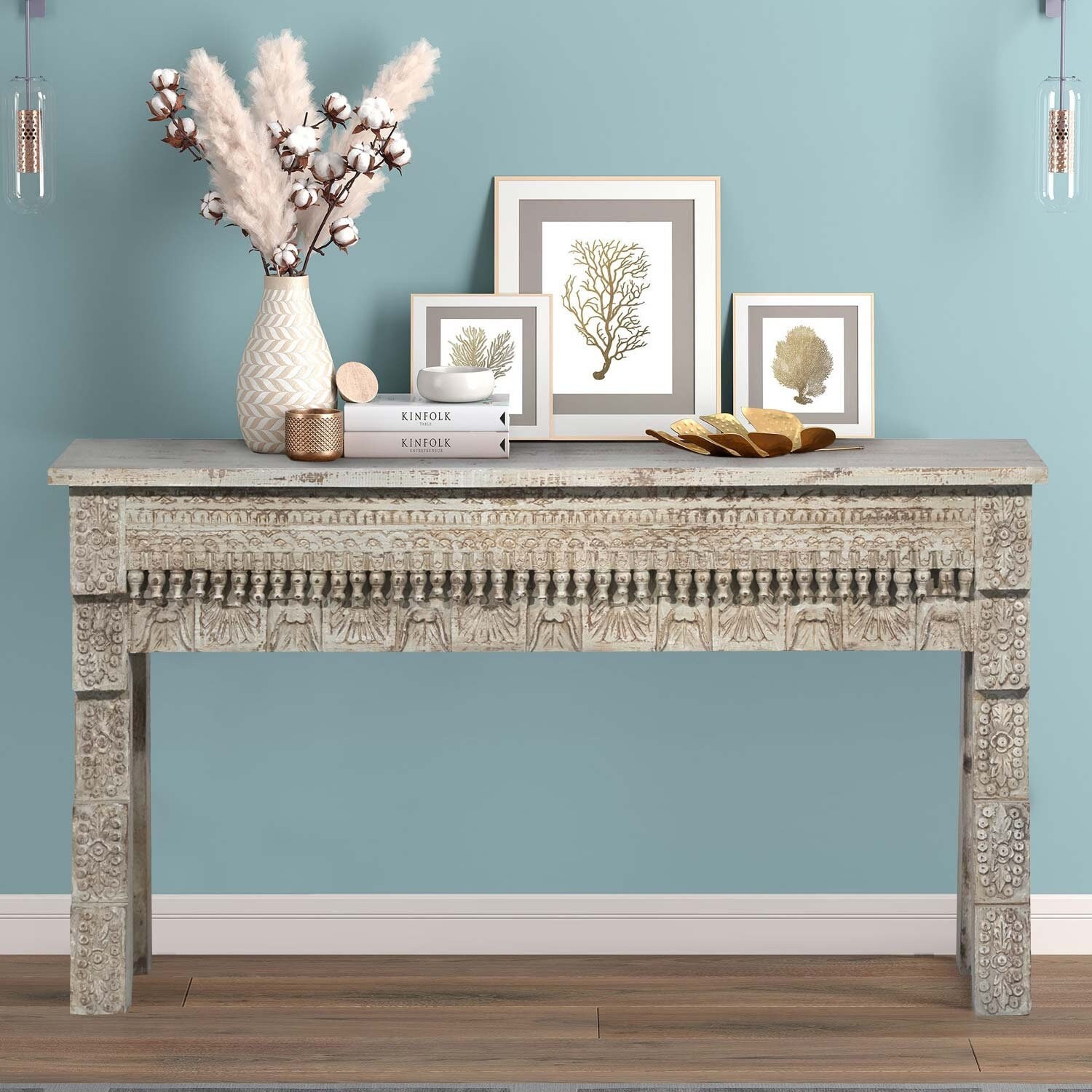 Transitional Modern Hand Carved Solid Wood Console Table Entryway Living Room Sofa Table Distressed Green Modern Hallway Table Etsy