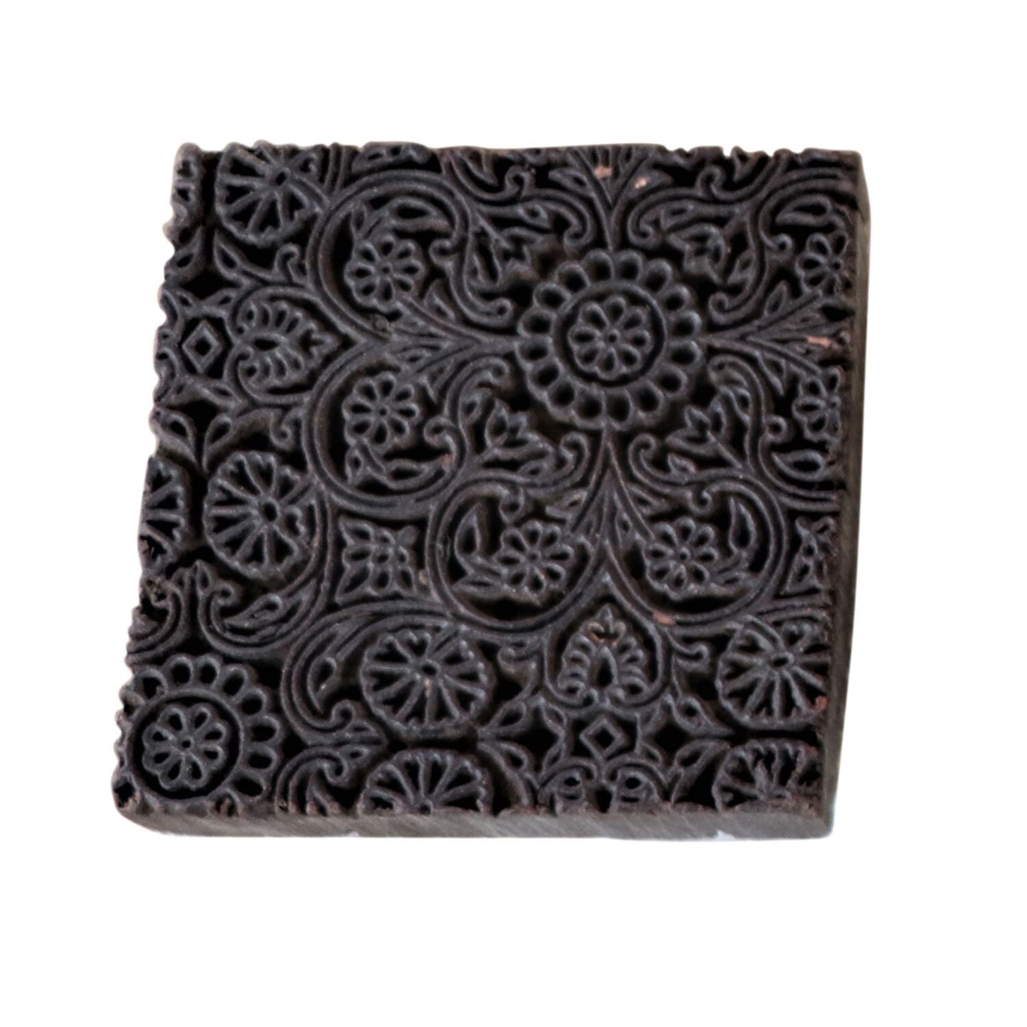 Vintage Carved Wooden Fabric Printing Block Antique Wooden | Etsy