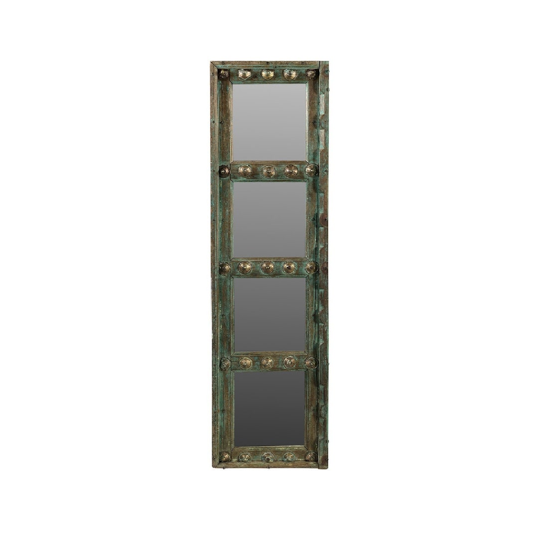 Antique Wall Frame in Farmhouse Style | Distressed Blue Green Wall ...