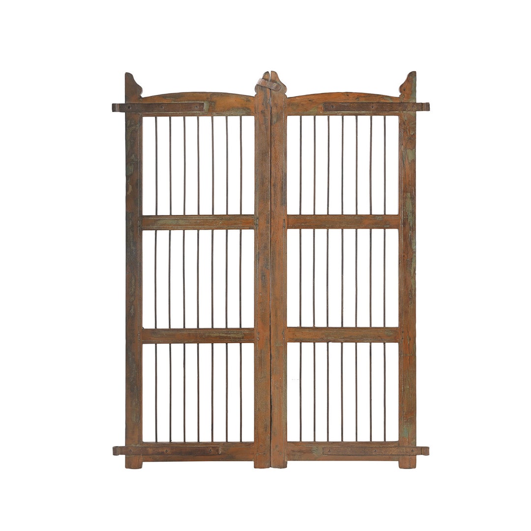 Vintage Wood & Iron Gate Repurposed Farmhouse Style Wall Hanging 58 ...