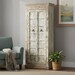 82" Tall Distressed White Antique Door Upcycled Solid Wood Armoire ...